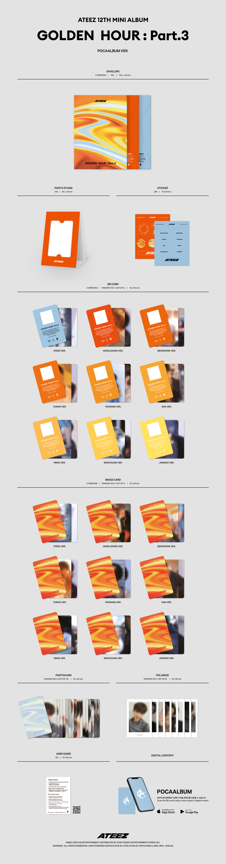 [POCA] ATEEZ - GOLDEN HOUR : Part.3 - Mini Album Vol.12 > TAIYOU